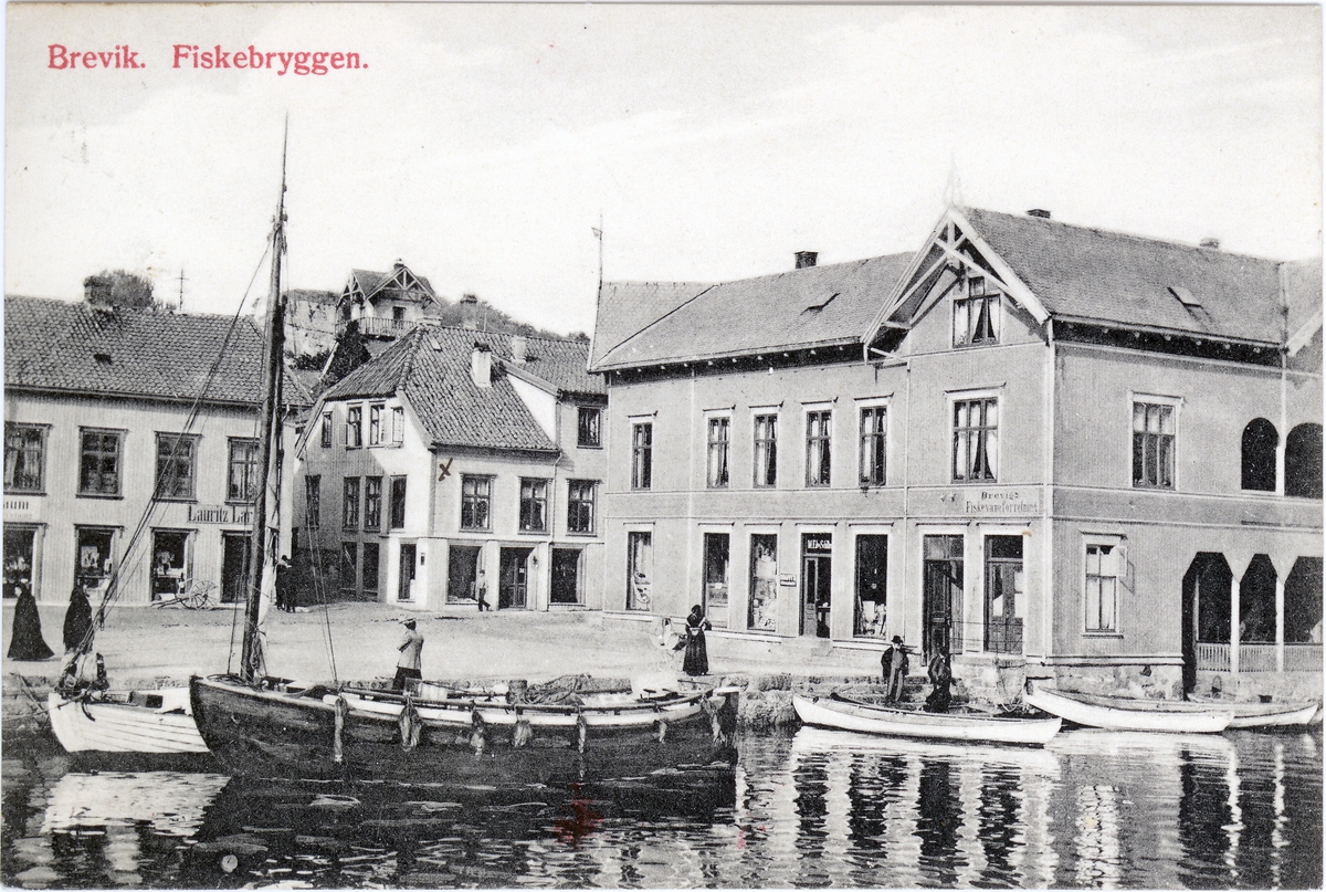 Brevik. Fiskebryggen - Telemark Museum / DigitaltMuseum