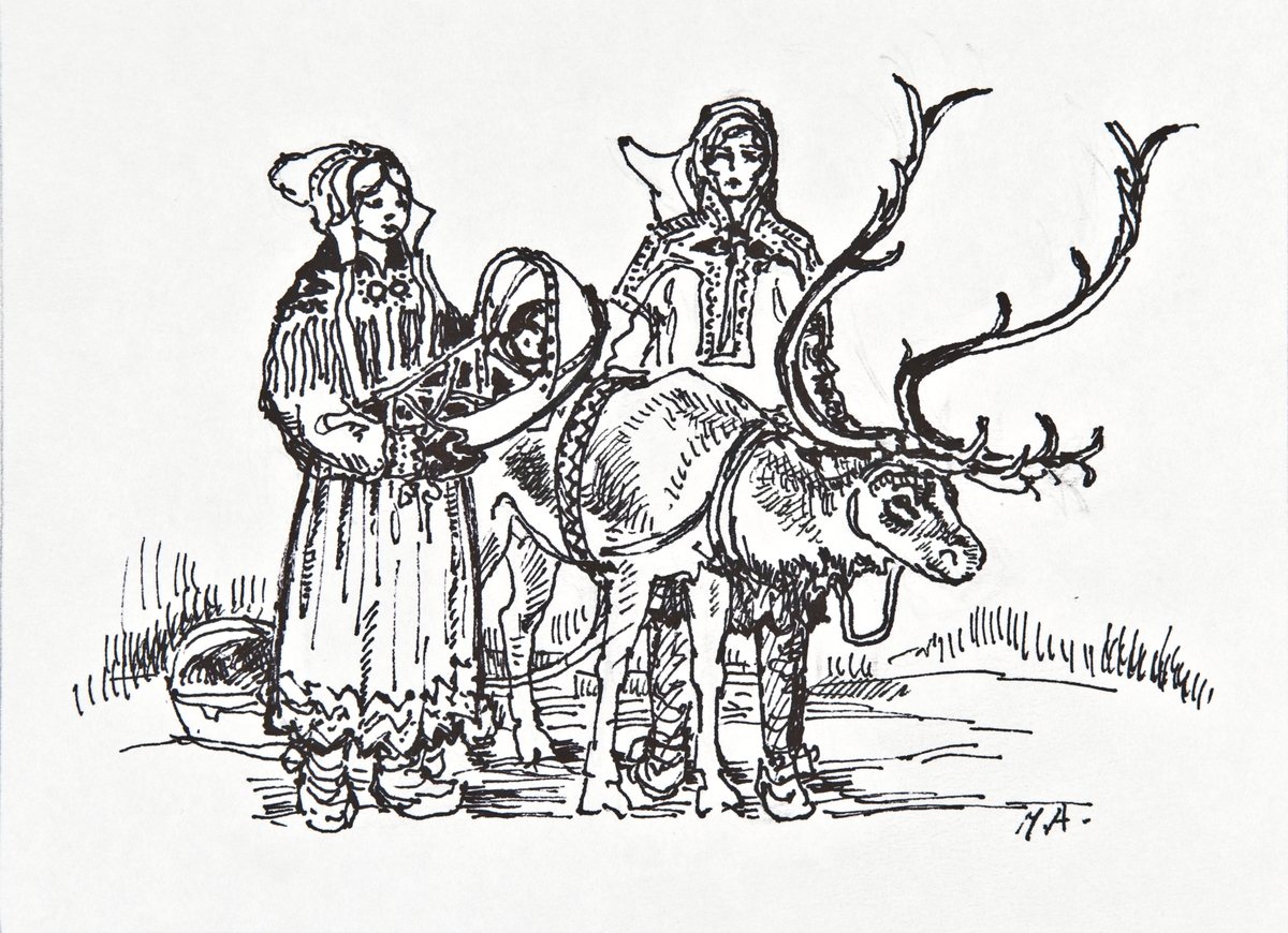 Tegning - Norsk Folkemuseum / DigitaltMuseum